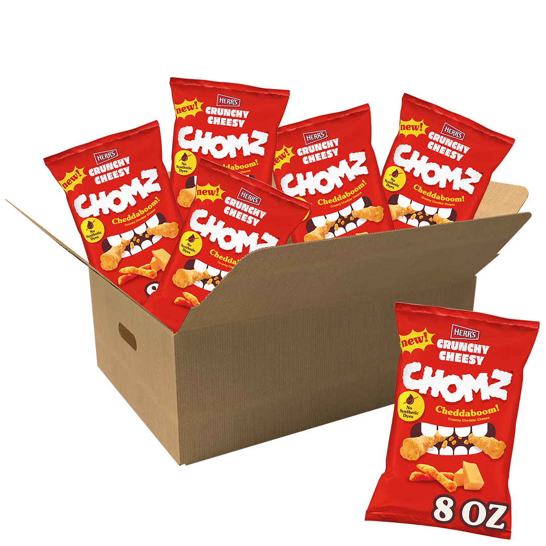 Crunchy Cheesy Chomz - Cheddaboom! – Herr's