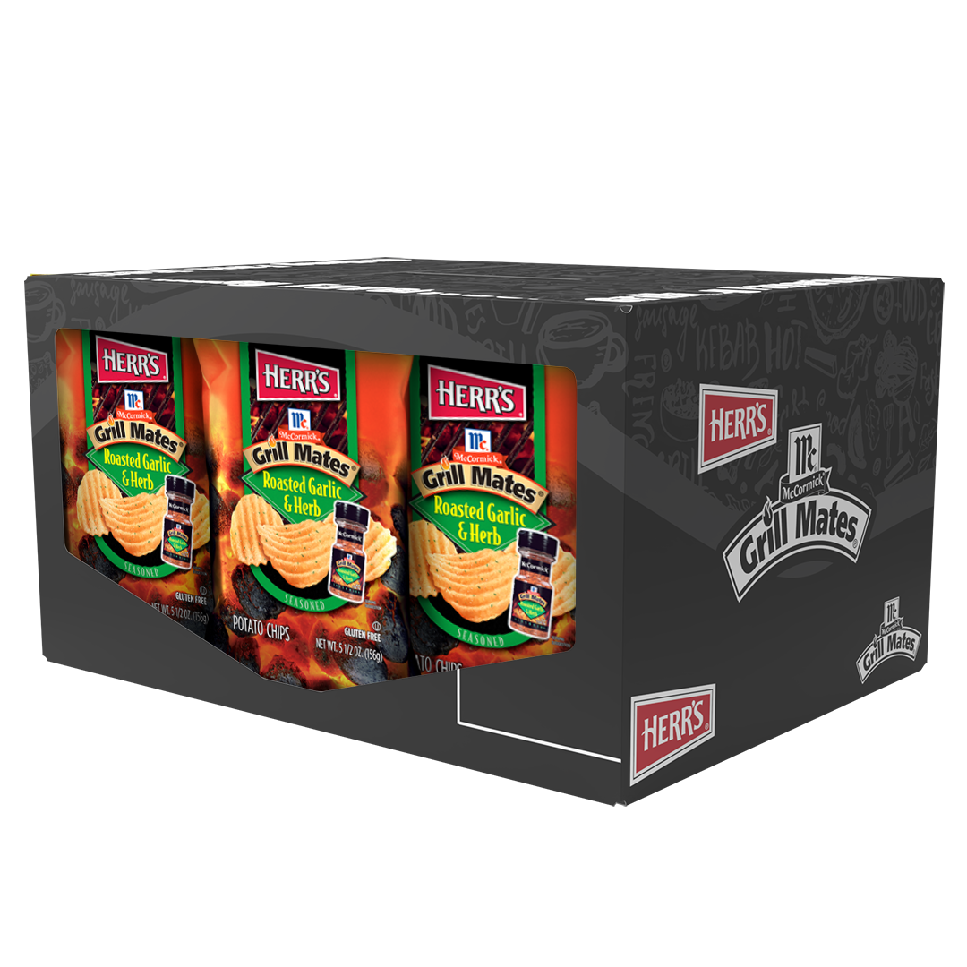 Grill Mates® Roasted Garlic & Herb Potato Chips – Herr's