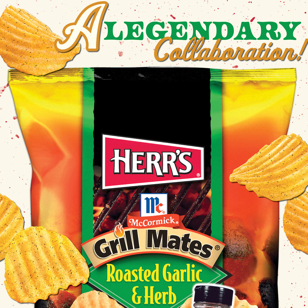 Grill Mates® Roasted Garlic & Herb Potato Chips – Herr's
