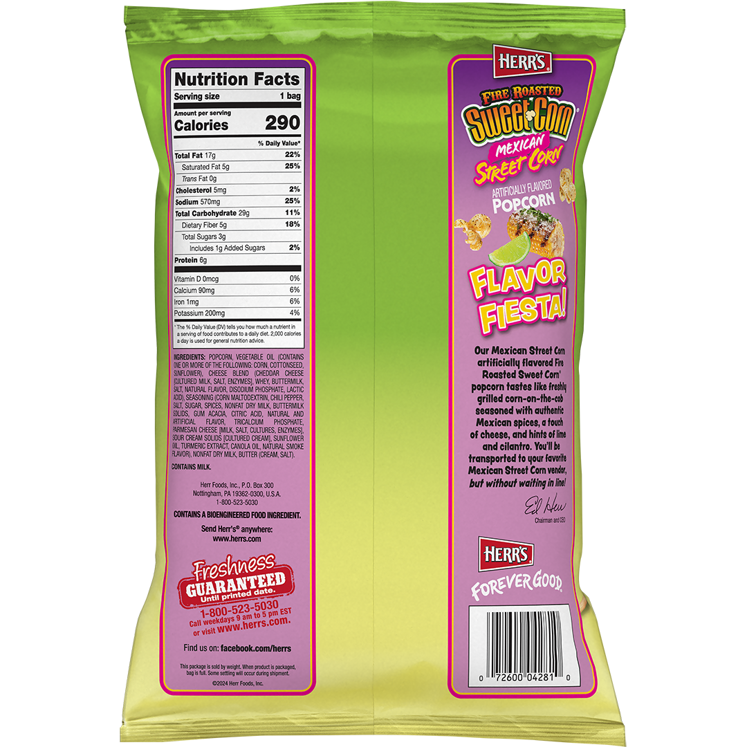 Fire Roasted Sweet Corn Mexican Street Corn Popcorn – Herr's