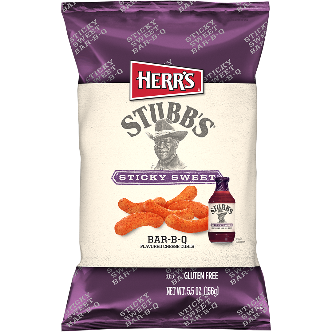 Stubb's® Sticky Sweet BAR-B-Q Cheese Curls – Herr's