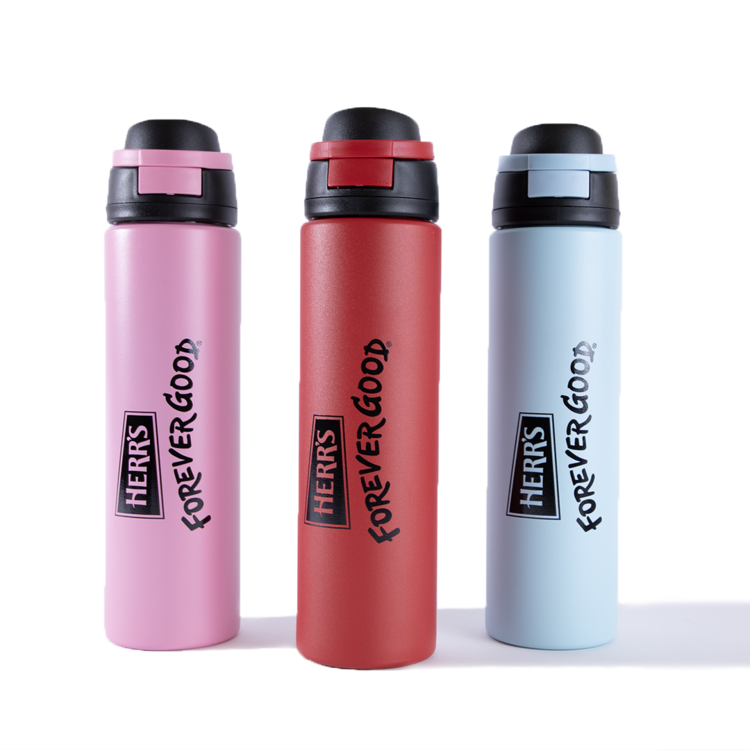 Herr's Stainless Steel Pop Top Water Bottle