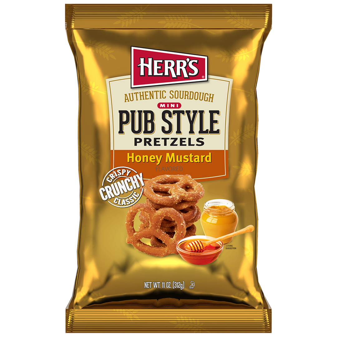 Honey Mustard Seasoned Mini Pub Style Pretzels – Herr's