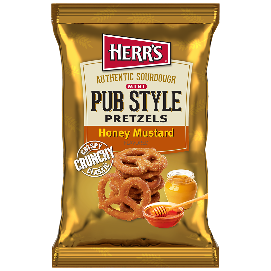 Honey Mustard Seasoned Mini Pub Style Pretzels – Herr's