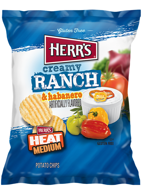 Creamy Ranch & Habanero Ripple Potato Chips – Herr's
