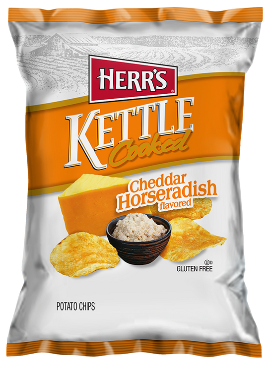 Cheddar Horseradish Kettle Cooked Potato Chips – Herr's