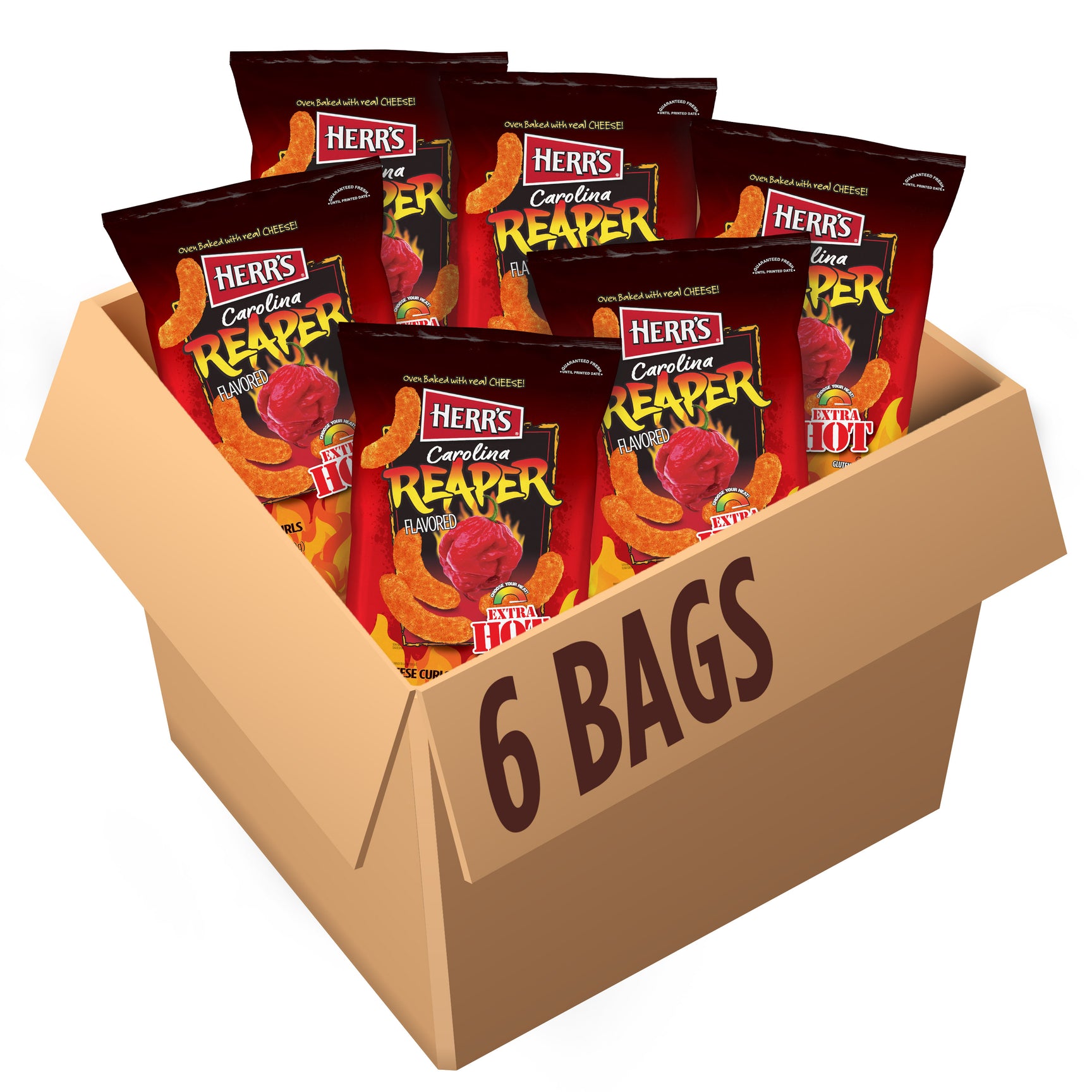 Carolina Reaper Cheese Curls – Herr's